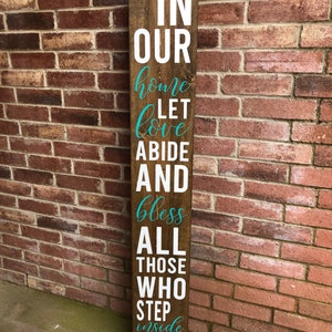 Religious Porch Sign, in Our Home Welcome Sign, Front Porch Decor ...