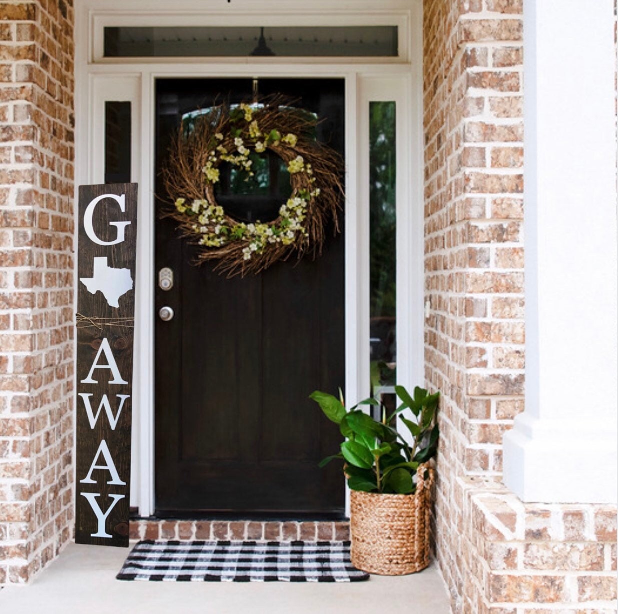 Welcome Sign for Front Porch, Go Away Sign, Outdoor Decor, Welcome Sign ...