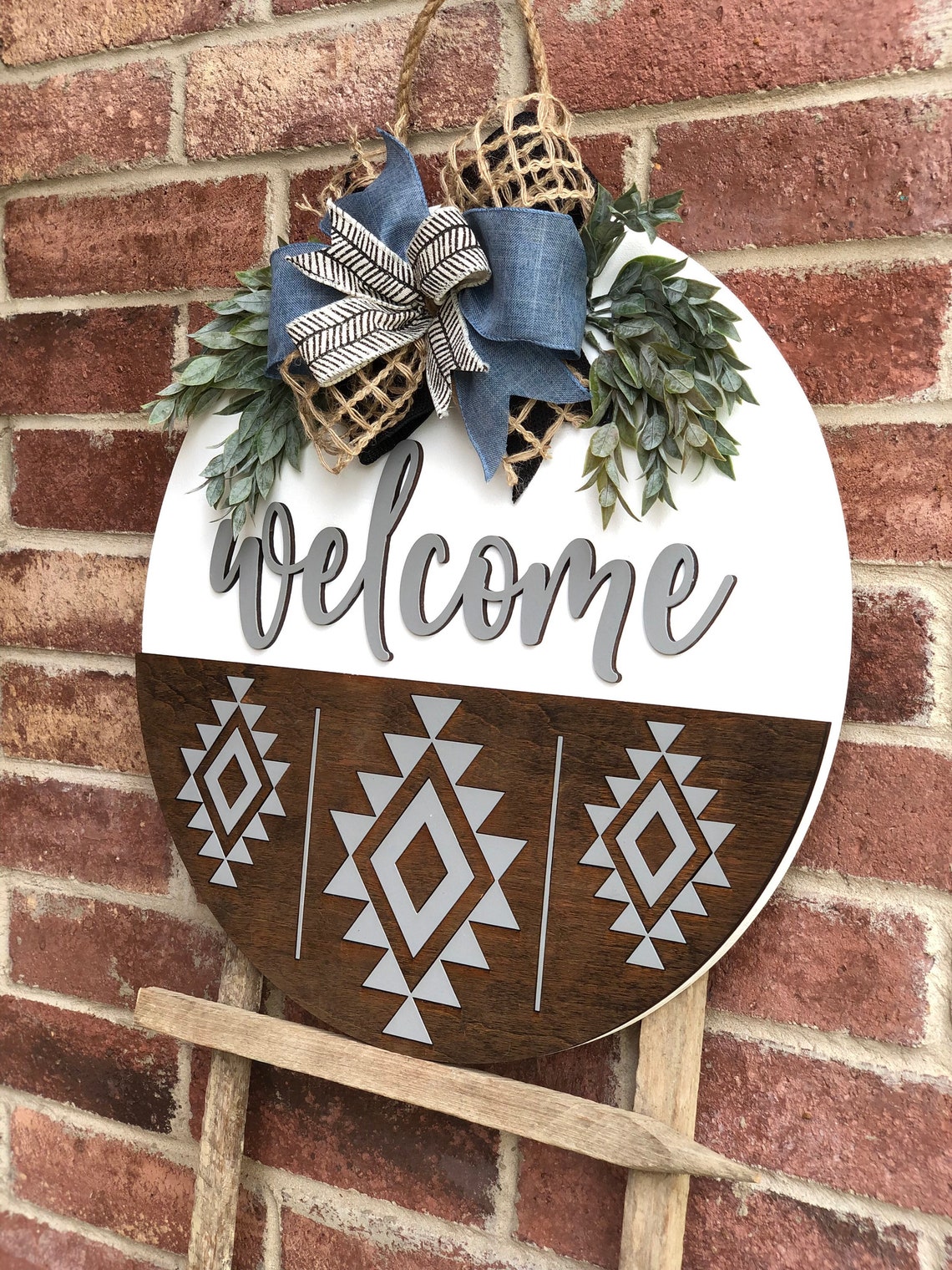 Front Door Decor Aztec Welcome Door Hanger Front Door Sign - Etsy