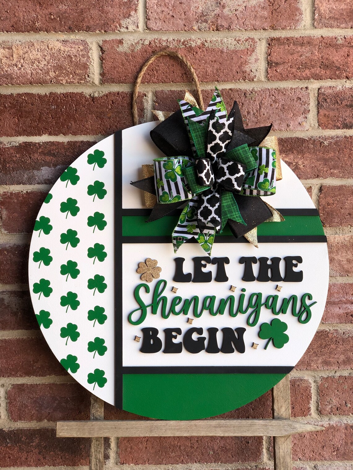 Front Door Decor St Patricks Day Door Hanger Let the - Etsy