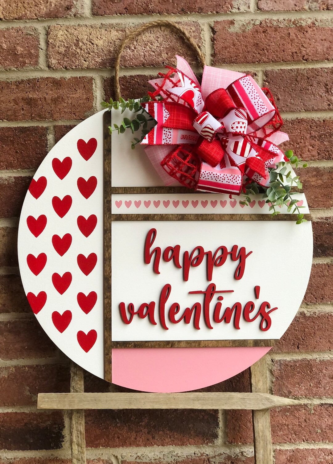 Happy Valentines Door Hanger, Front Door Decor, Valentines Wreath Porch ...