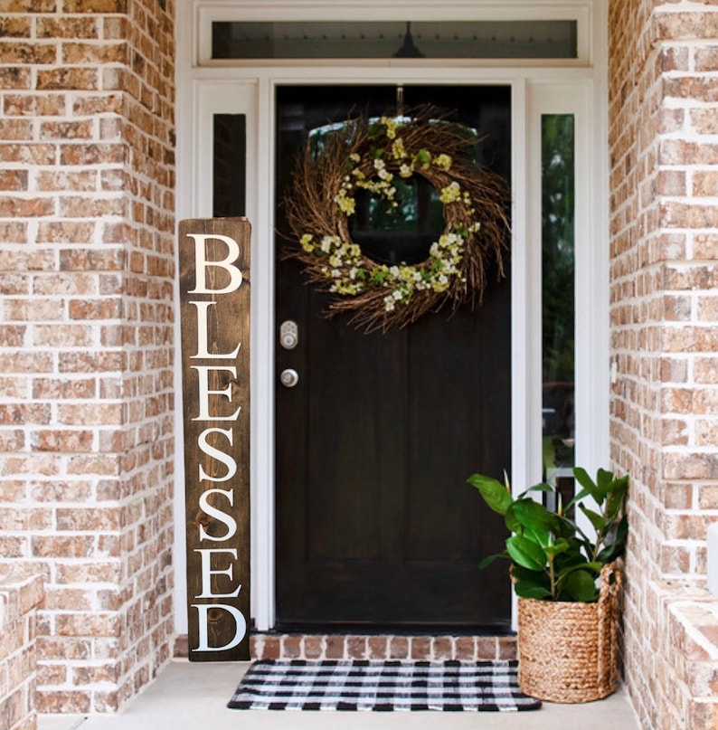 Blessed Welcome Front Porch Sign, Welcome Sign, Porch Sign, Welcome ...