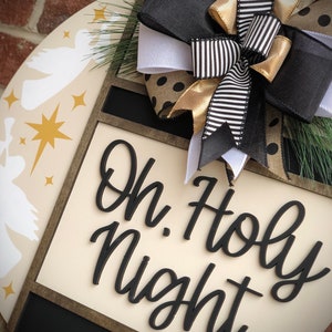 Oh Holy Night Christmas Door Hanger, Merry Christmas Door Signs, Front ...