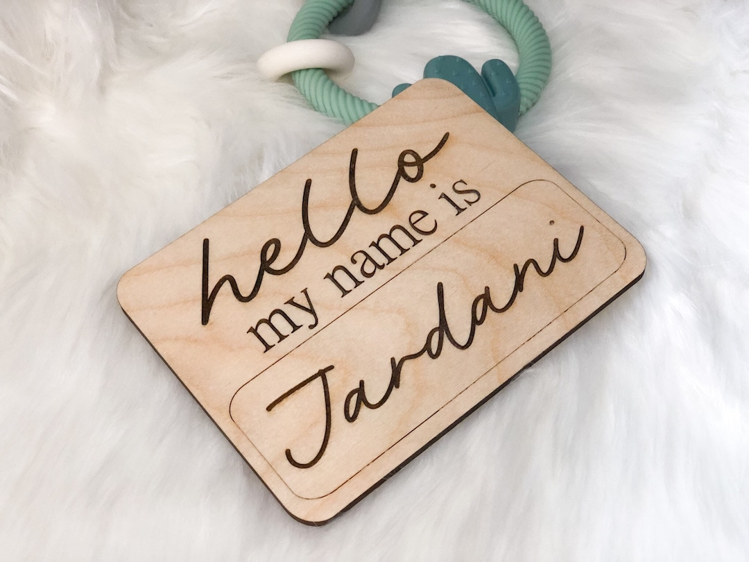 Hello My Name is Baby Birth Announcement Photo Prop, Hospital ...