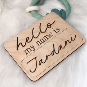 Hello My Name is Baby Birth Announcement Photo Prop, Hospital ...
