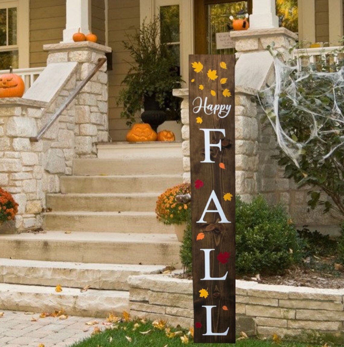 Fall Welcome Sign for Front Porch, Happy Fall Y’all Welcome Porch Sign ...