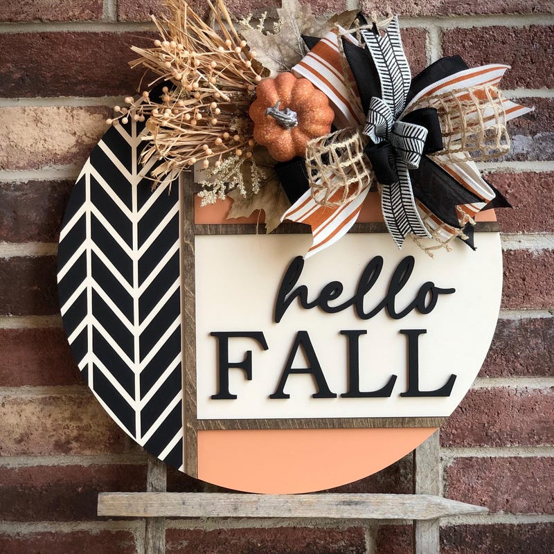 Hello Fall Sign - Etsy