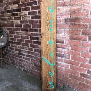 Welcome Porch Sign, Welcome Cursive Front Door Porch Sign, Porch Sign ...