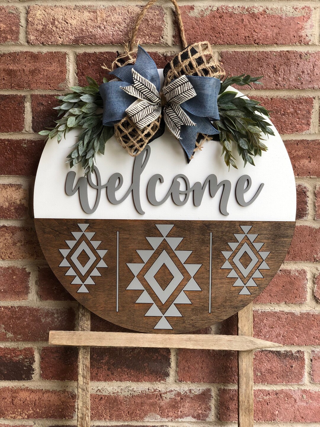 Front Door Decor Aztec Welcome Door Hanger Front Door Sign - Etsy