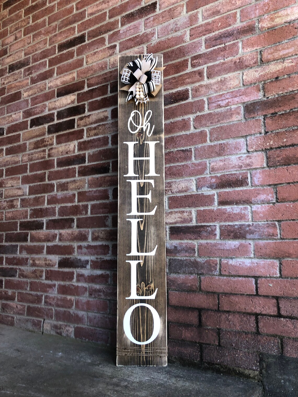 Oh Hello Welcome Sign for Front Porch, Front Porch Sign, Porch Decor ...