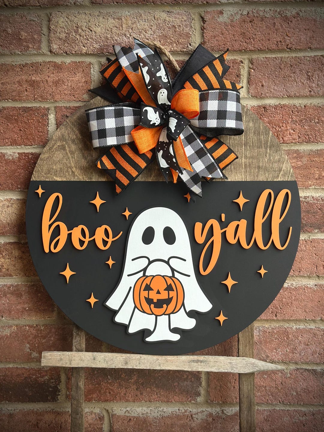 Halloween Front Door Decor, Boo Y’all Door Hanger, Spooky Cute ...