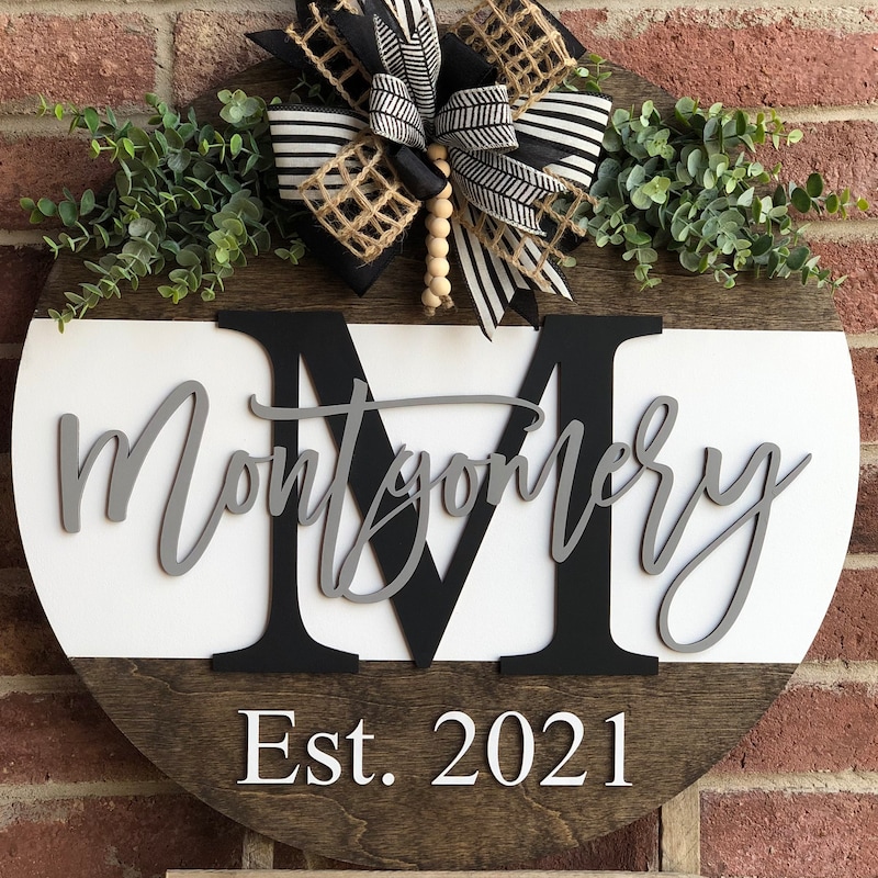 Front Door Monogram - Etsy
