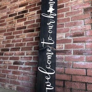 Texas Welcome Sign for Front Porch, Front Door Sign, Welcome to Our ...