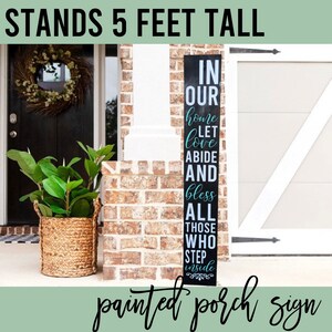 Religious Porch Sign, in Our Home Welcome Sign, Front Porch Decor ...