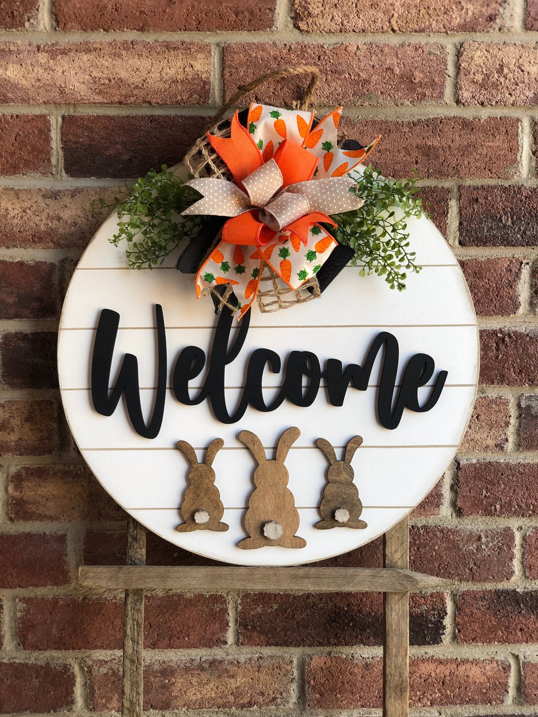 Front Door Decor, Easter Door Hanger, Easter Decor, Happy Easter Wreath ...