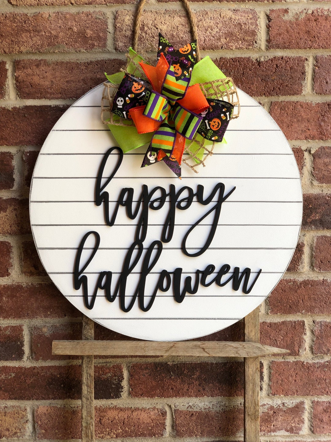 Front Door Decor, Happy Halloween Door Hanger, Halloween Wreath ...
