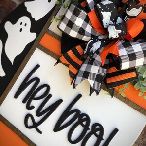 Halloween Front Door Decor, Hey Boo Y’all Door Hanger, Halloween Decor ...