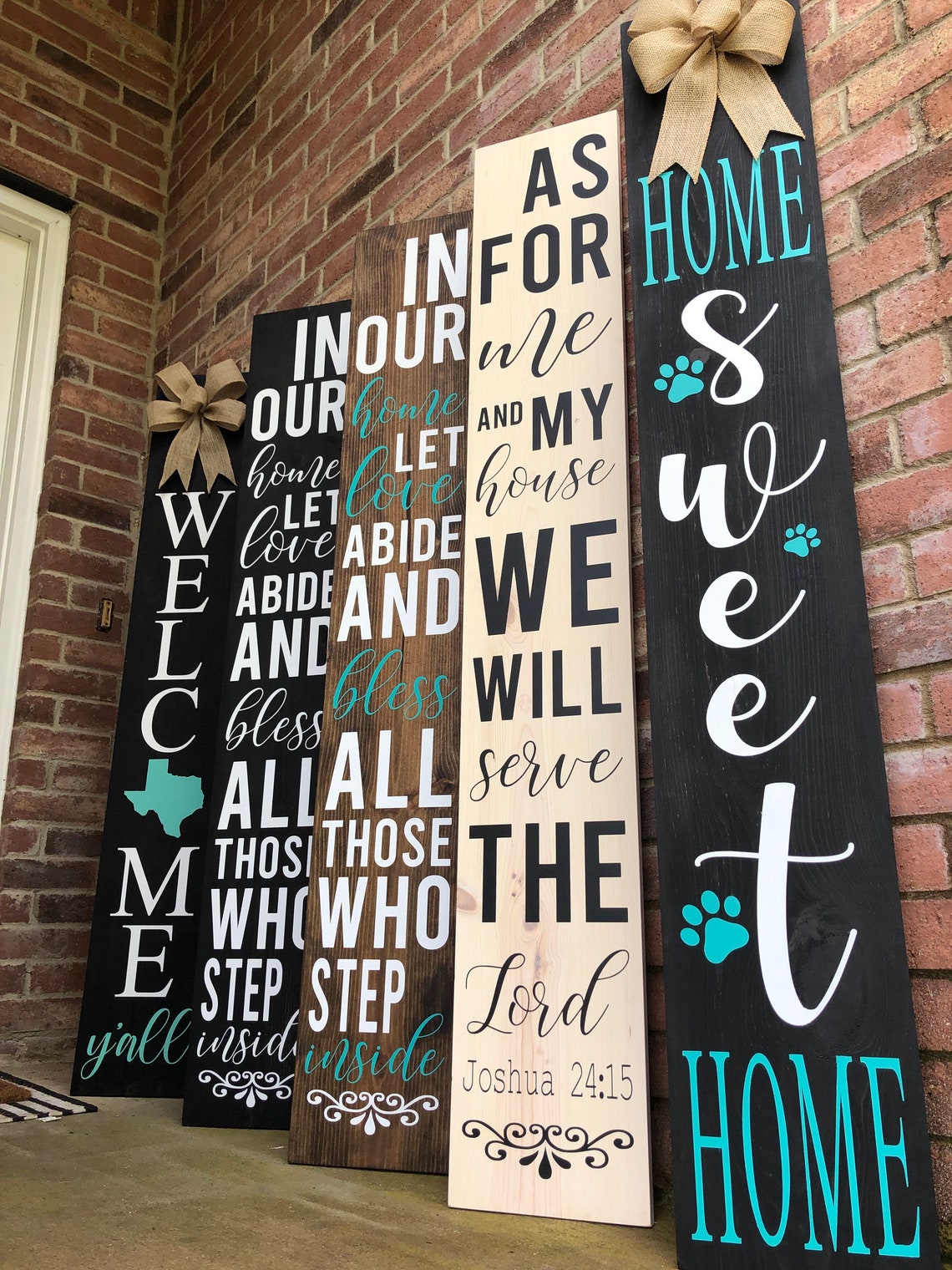Religious Porch Sign in Our Home Welcome Sign Front Porch - Etsy Denmark