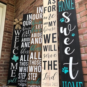 Religious Porch Sign, in Our Home Welcome Sign, Front Porch Decor ...