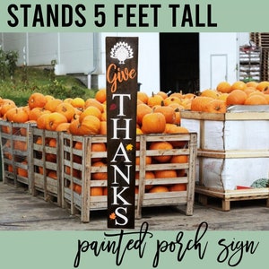 Thanksgiving Porch Sign for Front Door, Welcome Fall Sign, Outdoor Fall ...