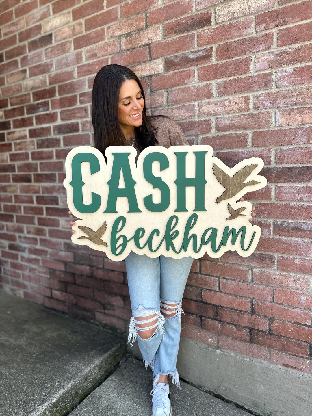 Large Name Sign, Baby Name Sign, Duck Nursery Name, Hunting Nursery ...