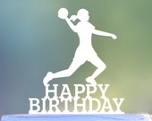 Happy Birthday Topper Female Handball Cake Toppers Handball | Etsy