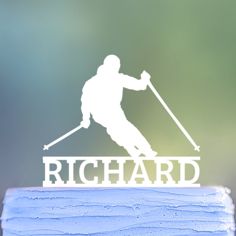 Ski Cake Topper - Etsy