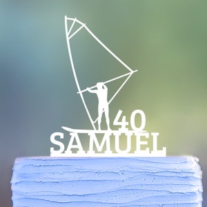 Windsurfing Cake Topper, Windsurf Topper, Wind Surfing Cake Decorations ...