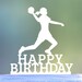 Happy Birthday Topper, Female Handball Cake Toppers, Handball Toppers ...