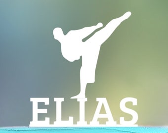 Personalised Acrylic Boy Martial Arts Kickboxing Karate Judo Birthday ...