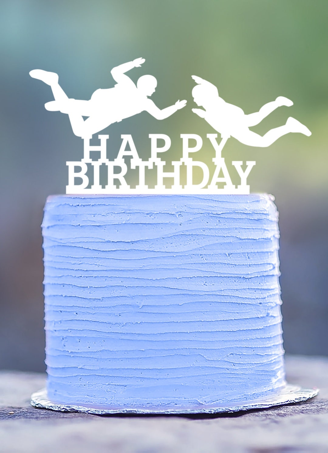 Skydiver Topper, Skydiving Topper, Skydive Cake Topper, Happy Birthday ...