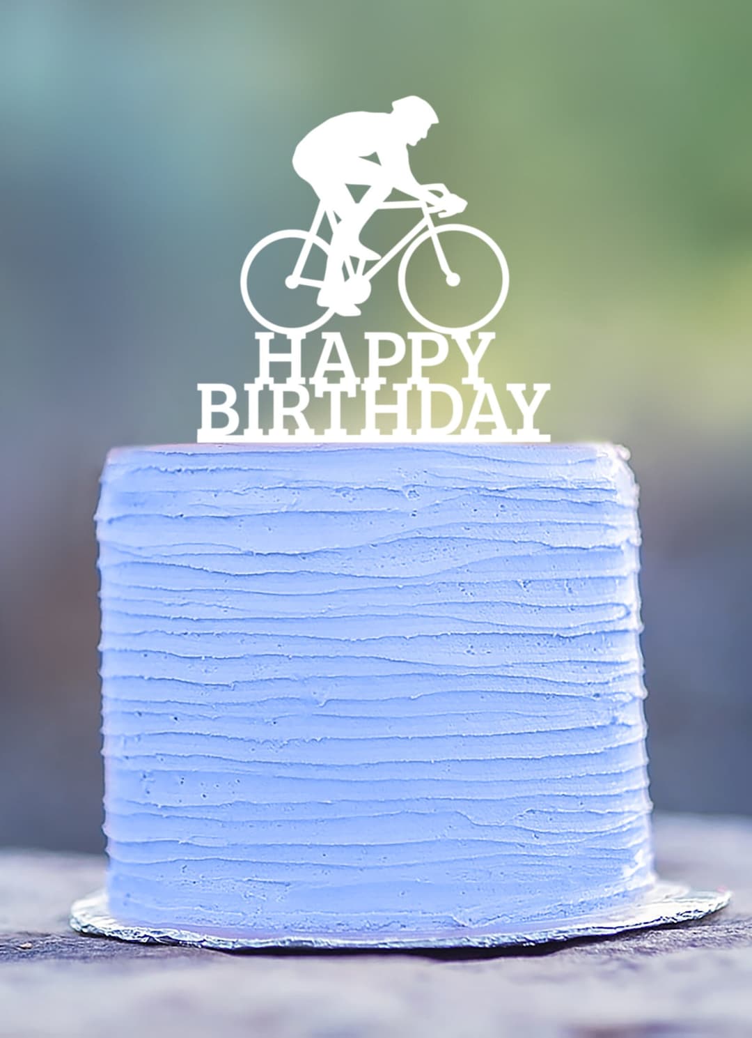 Happy Birthday Topper, Cycling Cake Topper, Cyclist Cake Topper ...