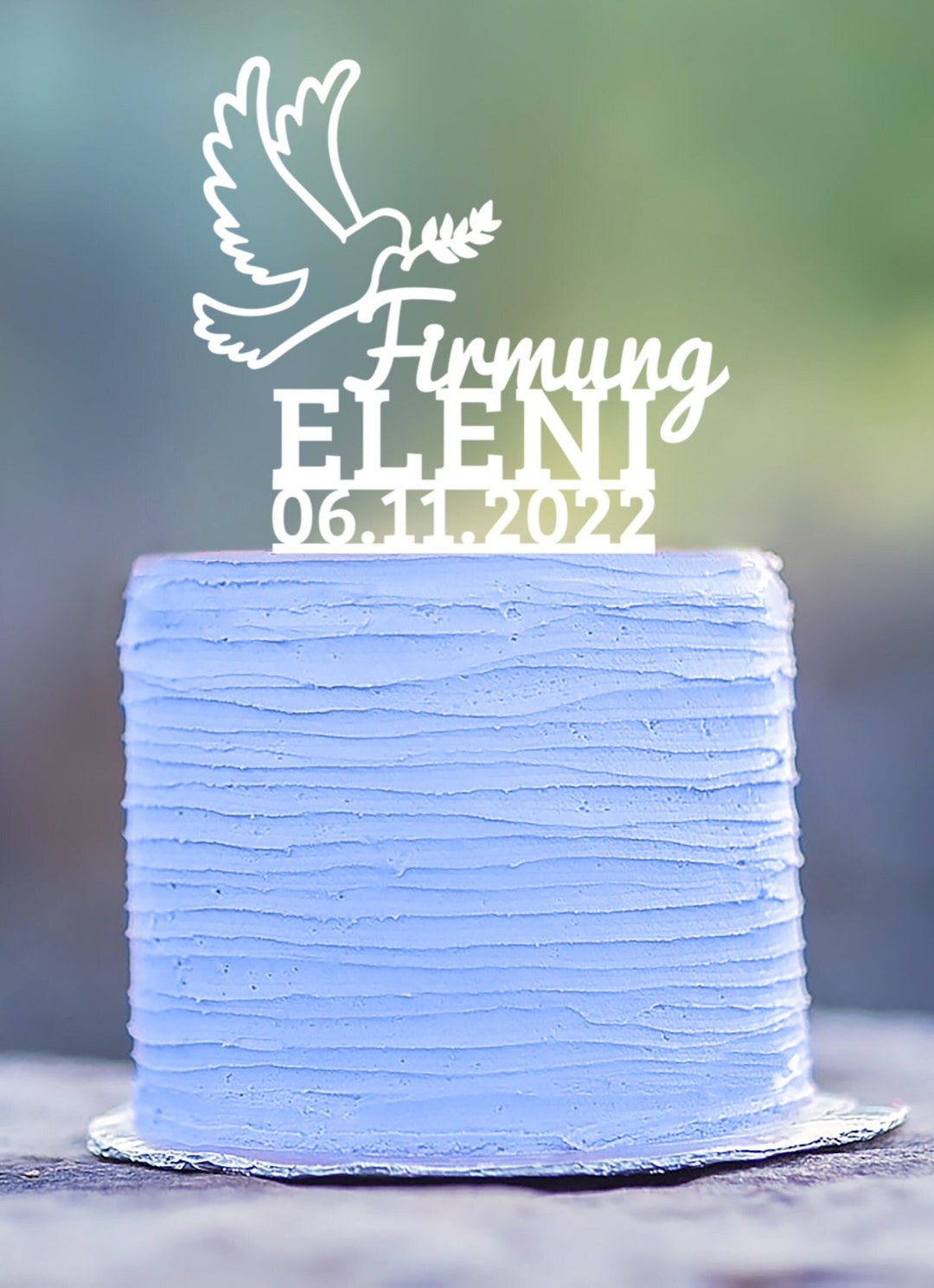 3D Printed Dove Cake Topper for Confirmation, Cake Decoration ...