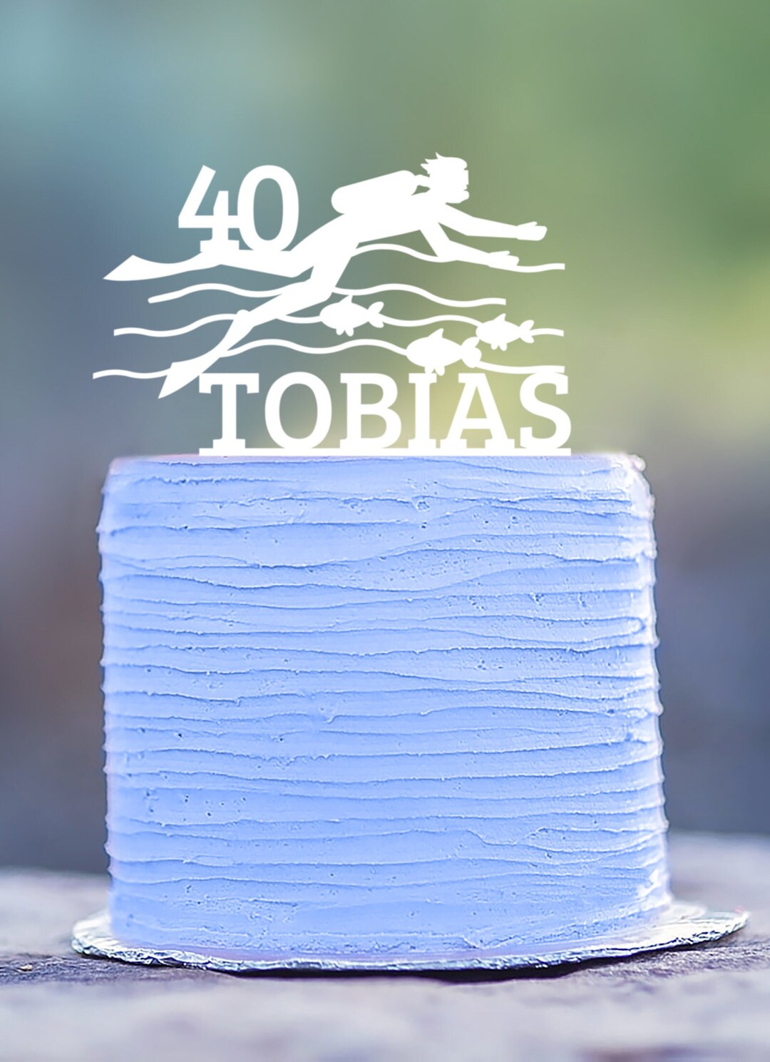 Scuba Diver Cake Topper, Diving Cake Topper, Scuba Diver Cake ...