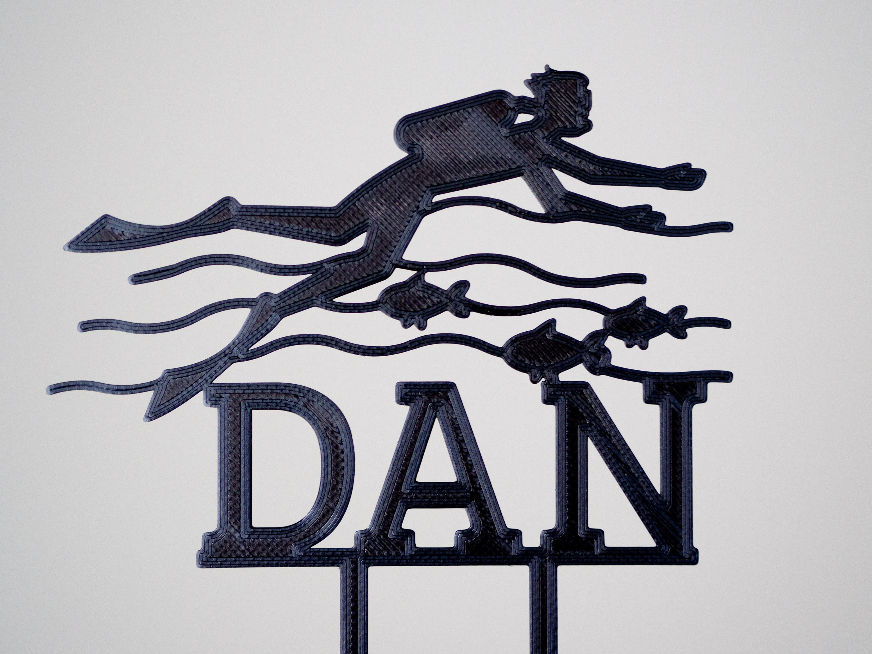 Scuba Diver Cake Topper Diving Cake Topper Scuba Diver Cake | Etsy