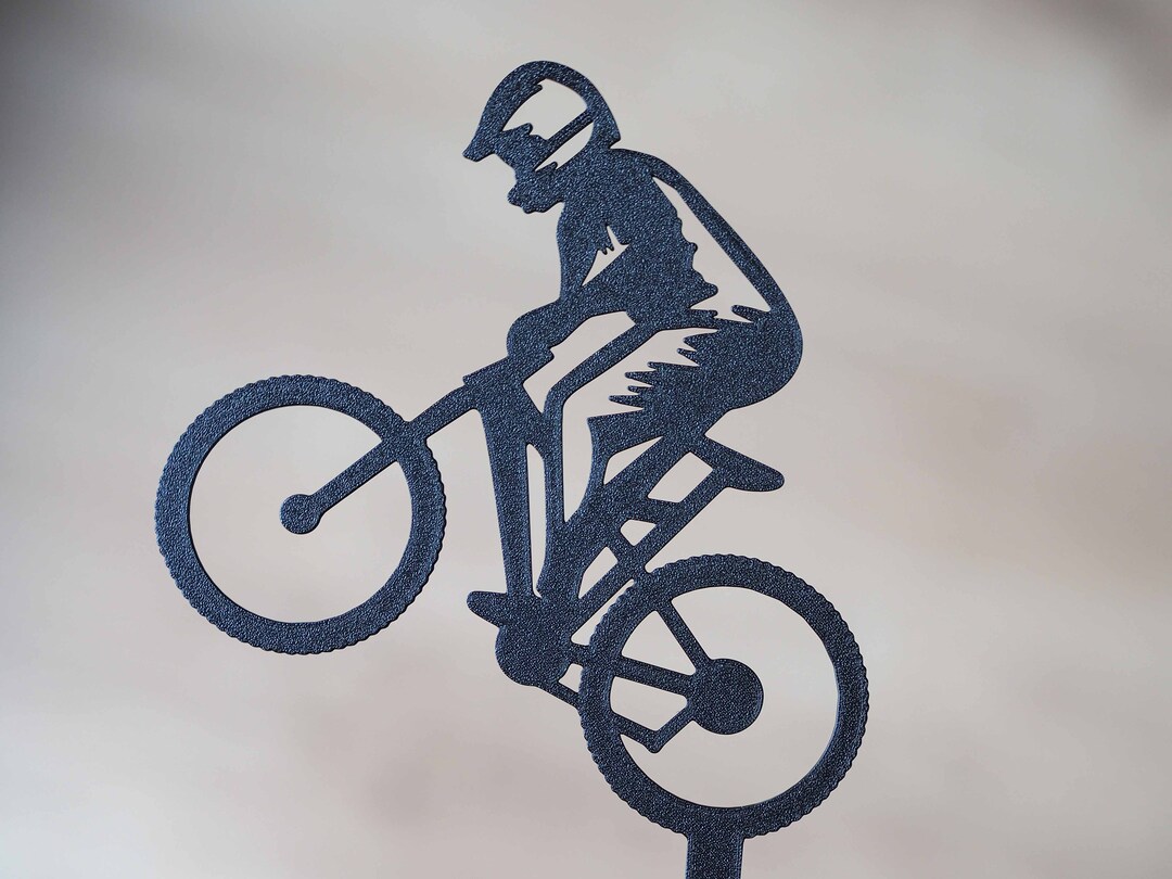 Mountain Bike, BMX Biker Cake Topper, MTB Cake Topper, Cycling Cake ...
