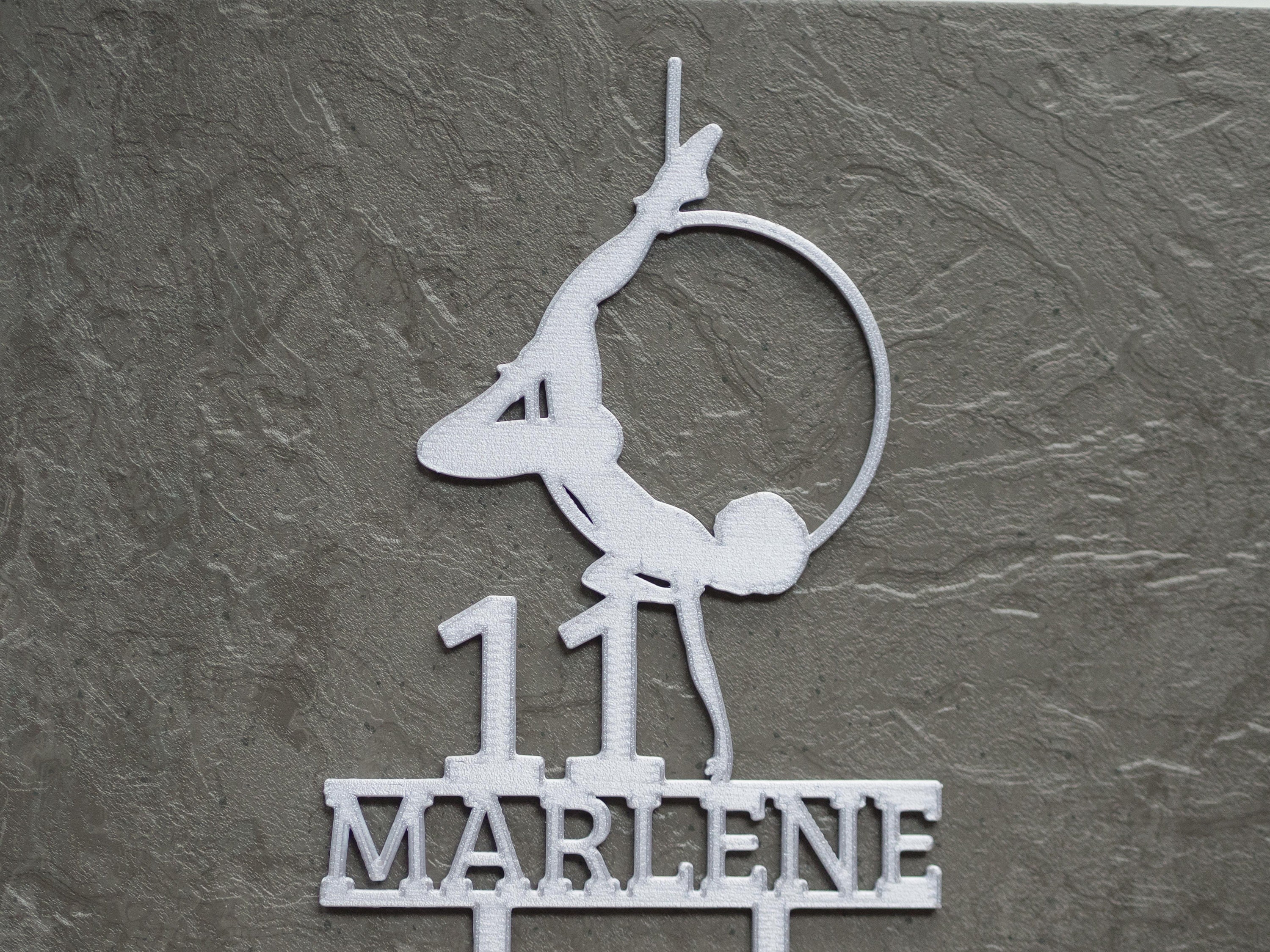 Aerial Hoop Cake Topper Female Gymnast Silhouette Acrobatic - Etsy