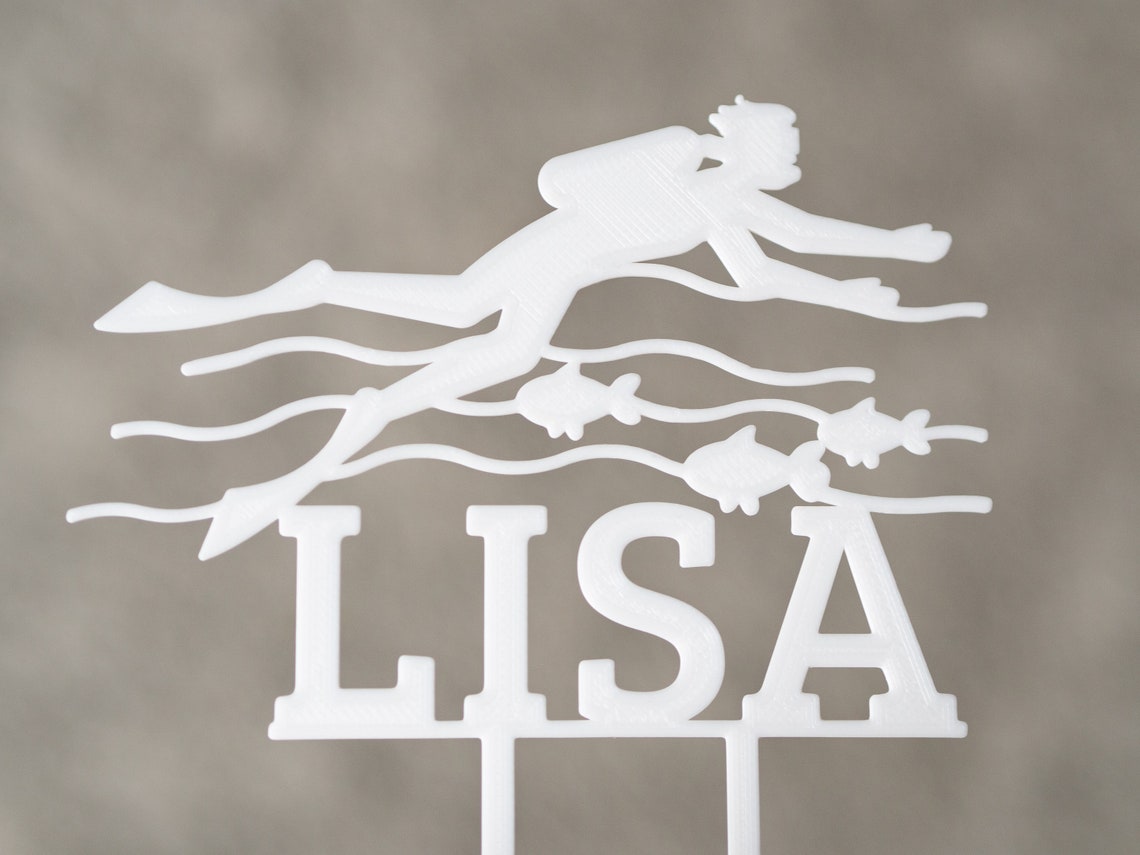 Scuba Diver Cake Topper Diving Cake Topper Scuba Diver Cake - Etsy