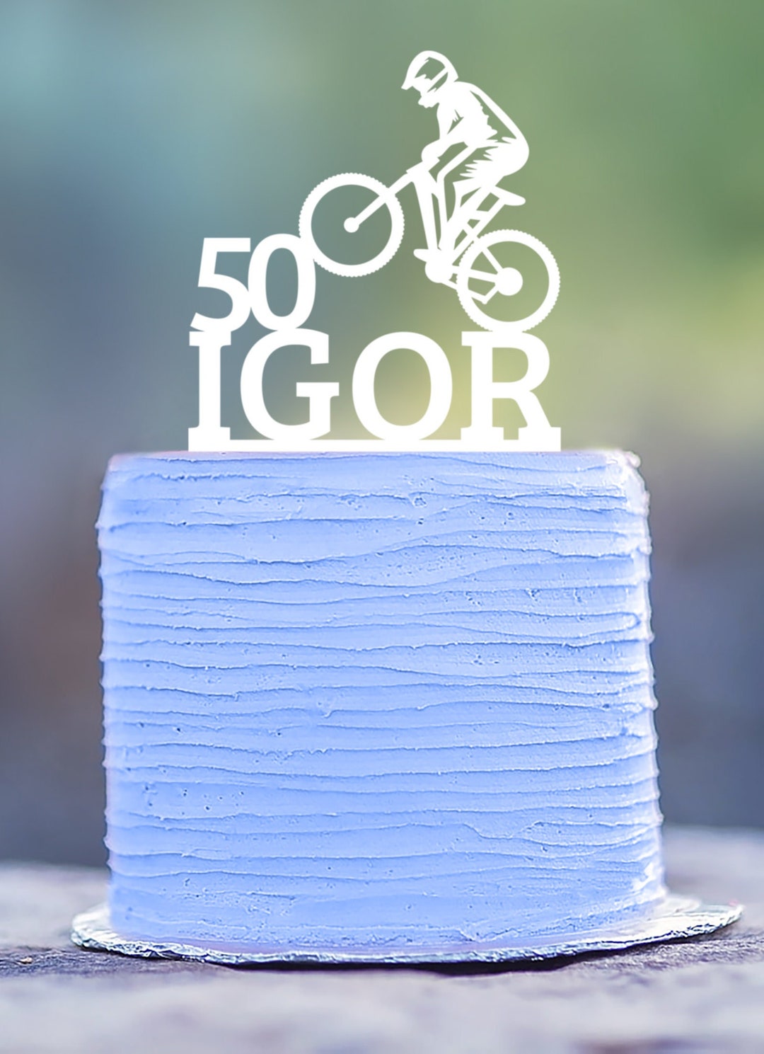 Mountain Bike BMX Biker Cake Topper MTB Cake Topper Cycling - Etsy