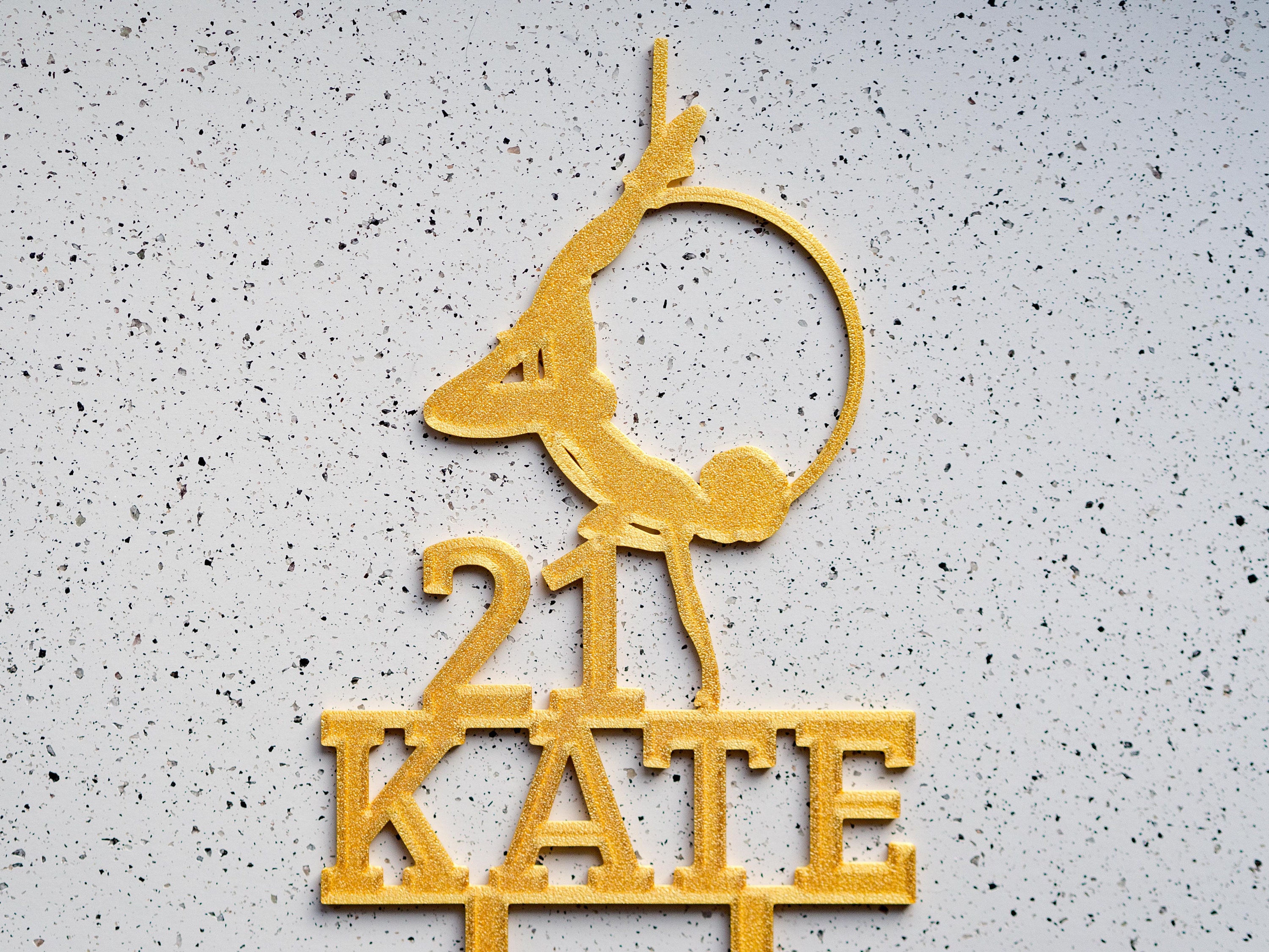 Aerial Hoop Cake Topper Female Gymnast Silhouette Acrobatic - Etsy