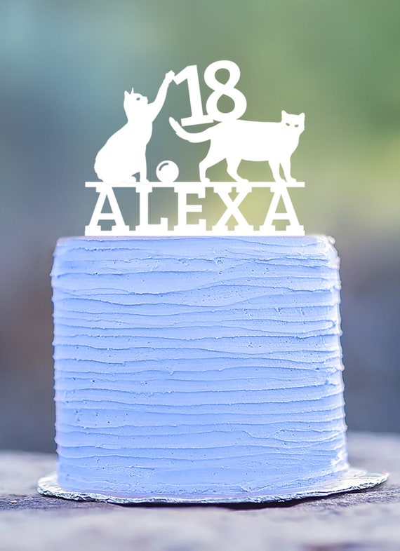 Cats Topper Birthday Cake Topper Cat Cake Decoration Animal - Etsy