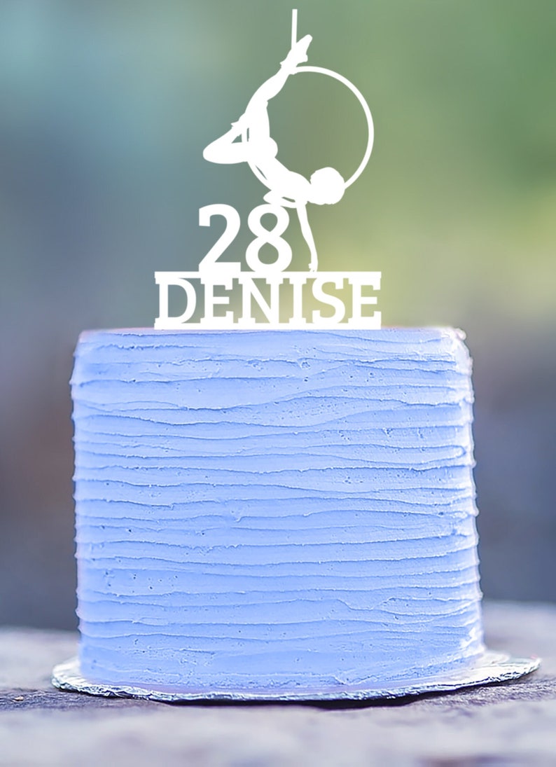 Aerial Hoop Cake Topper: 3D Printed Gymnast Silhouette - Etsy UK