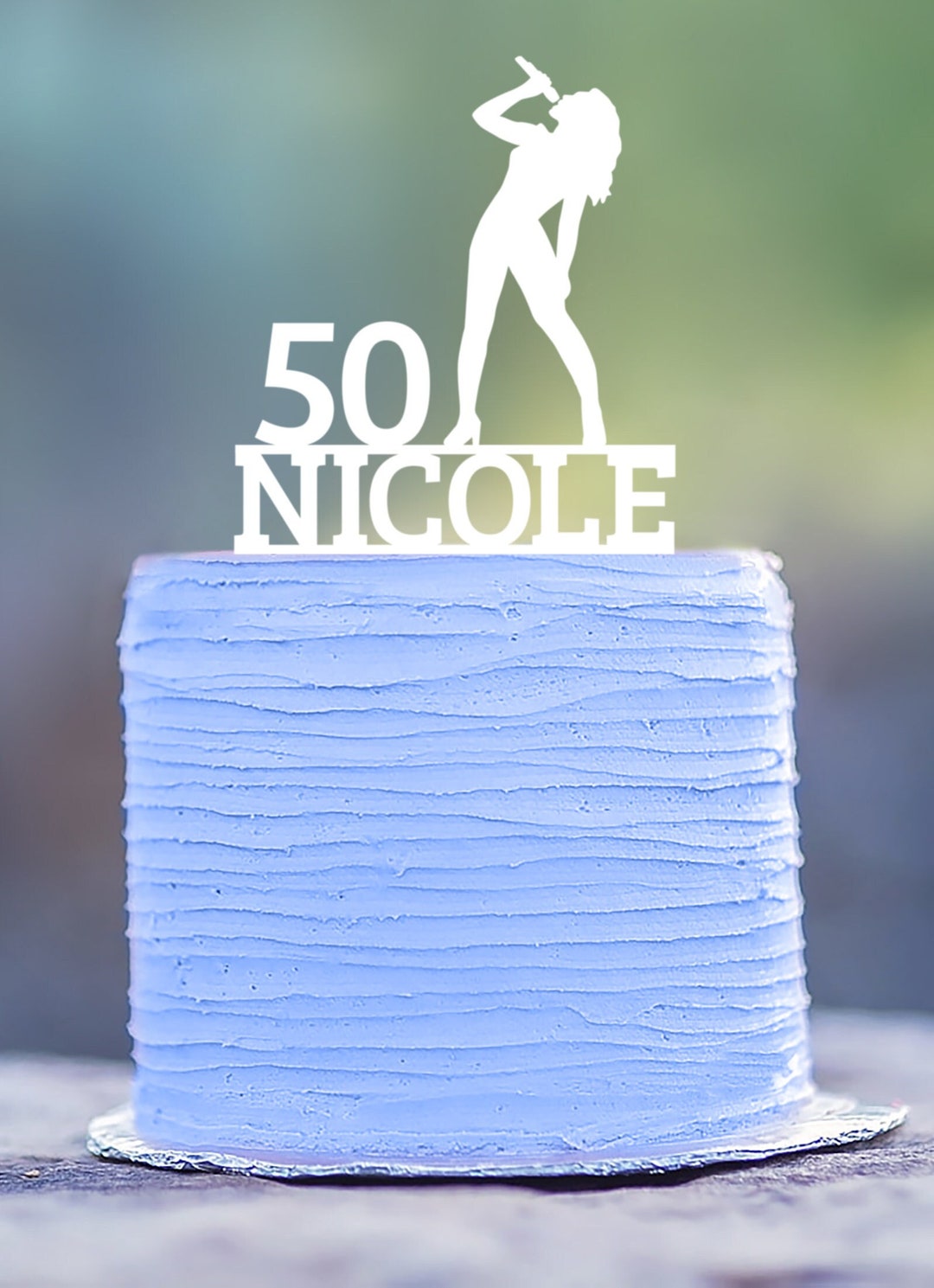 Female Singer Cake Topper – Personalized Singing Birthday Decoration ...