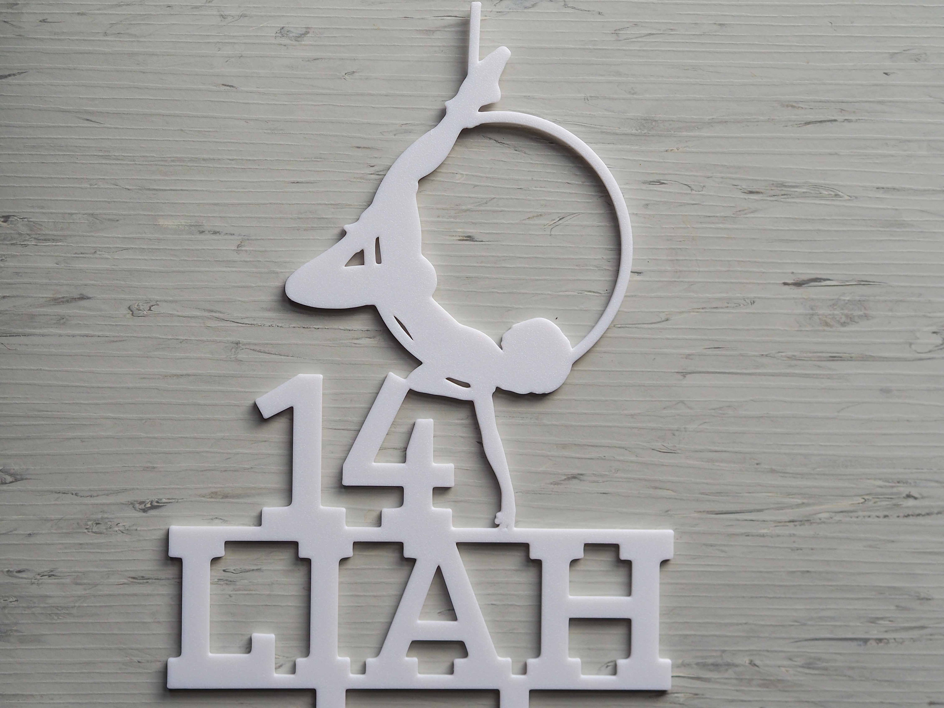 Aerial Hoop Cake Topper: 3D Printed Gymnast Silhouette - Etsy UK