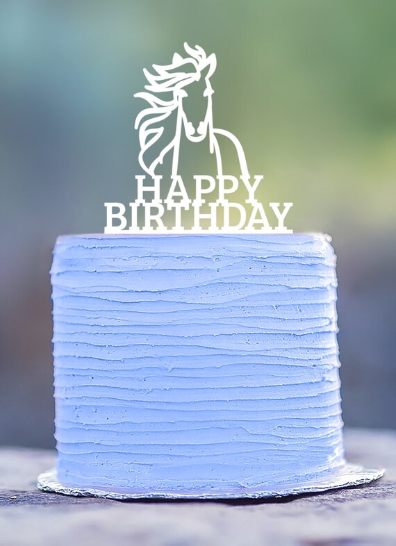 Happy Birthday Horse Cake Topper Horse Cake Decorations - Etsy