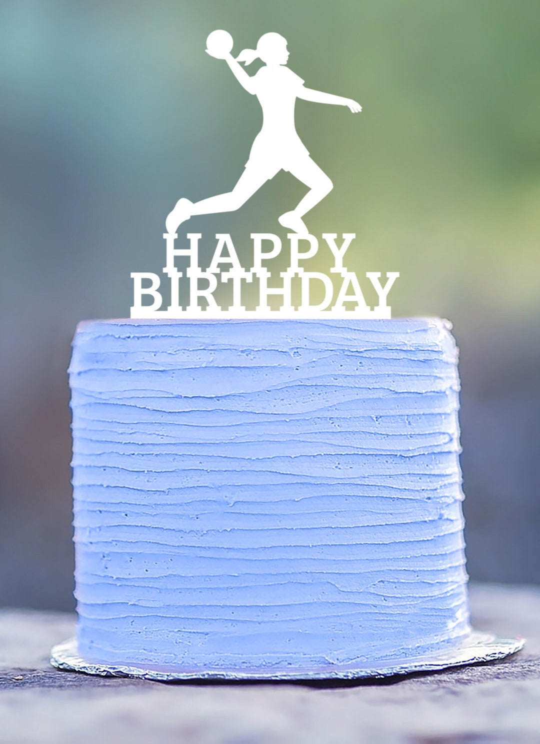 Happy Birthday Topper Female Handball Cake Toppers Handball - Etsy Hong ...