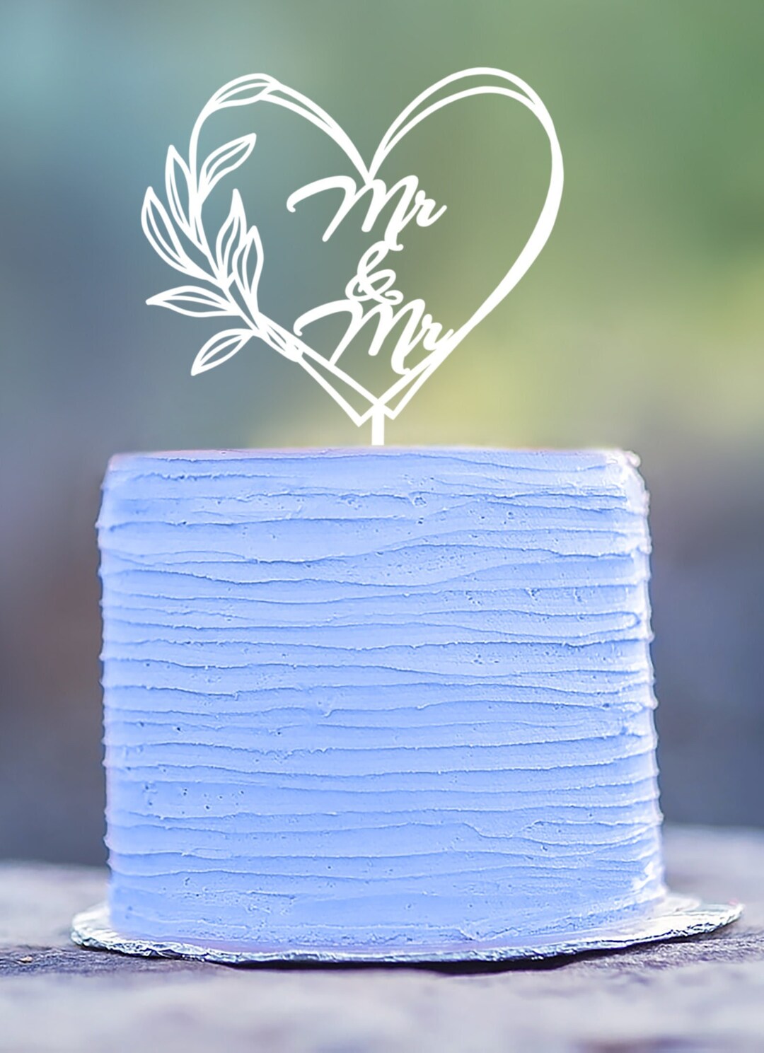 MR and Mr Cake Topper Heart, Wedding Cake Topper, Heart Cake Topper, Mr ...