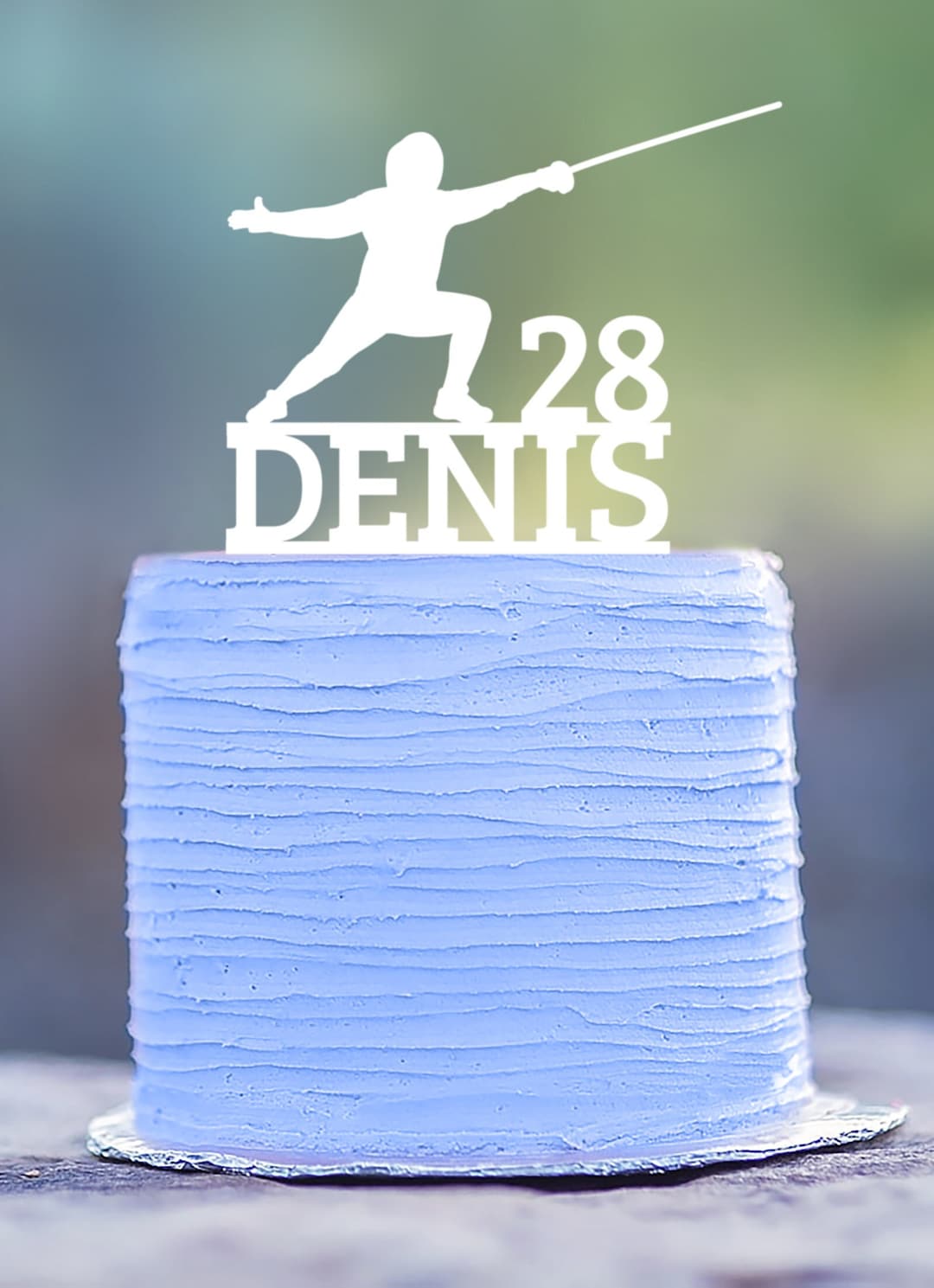 Fencing / Fencer Cake Topper, Personalized Birthday Decoration, Name ...