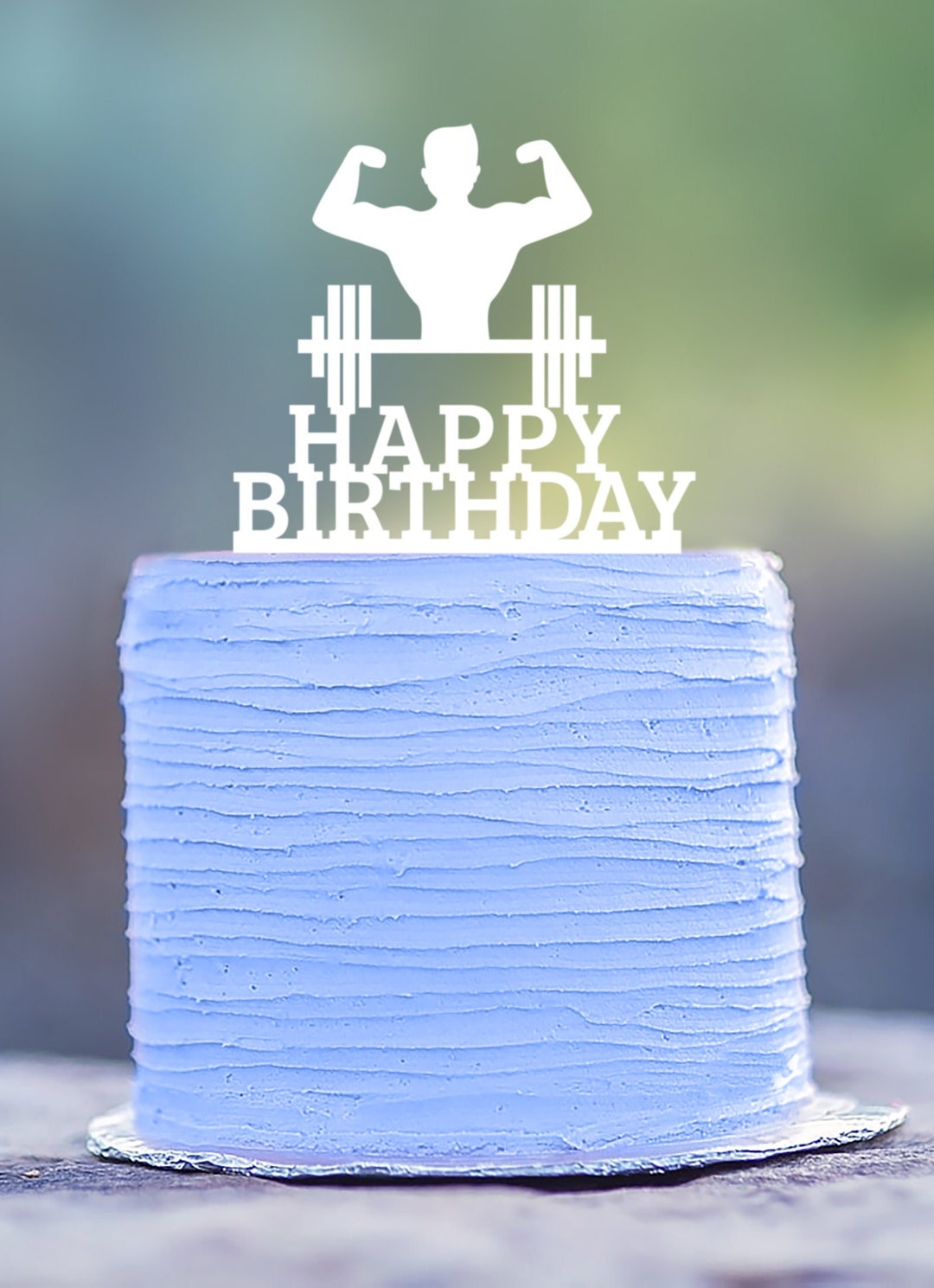 Adorno para tarta de cumpleaños de levantamiento de pesas/gimnasio ...