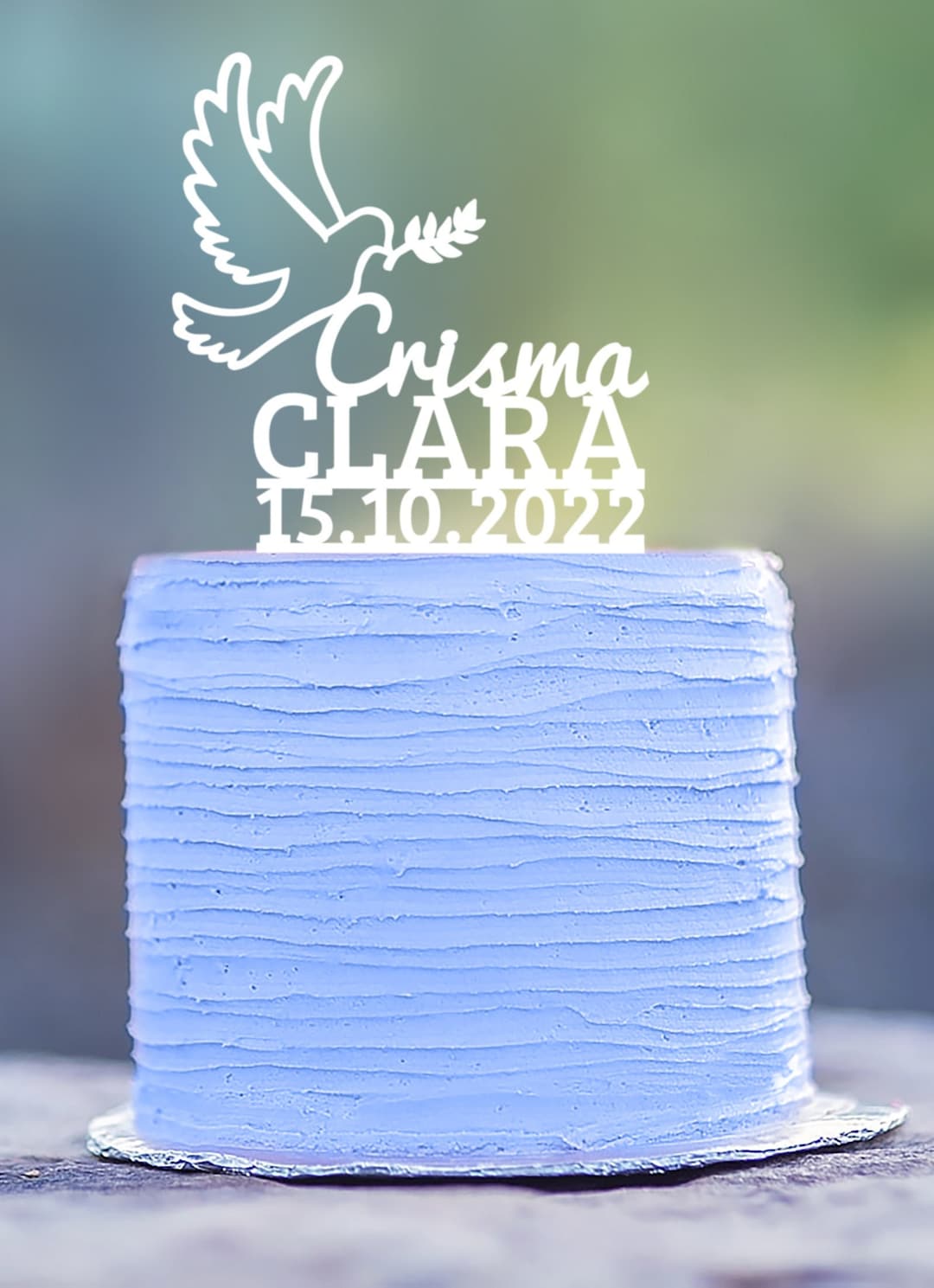 Topo De Bolo Crisma, Crisma Topper, 3D Printed Dove Cake Topper for ...